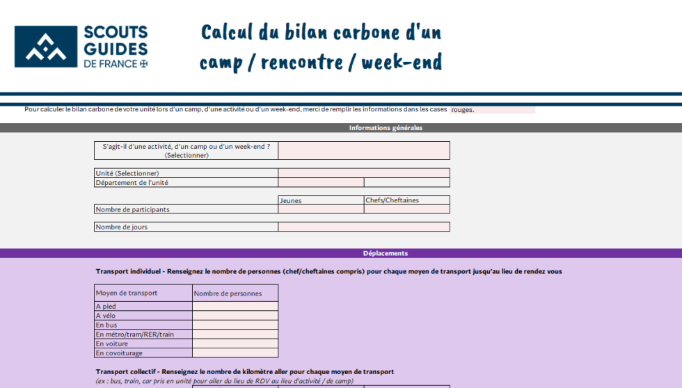 Calculer son bilan carbone | SGDF territoire Val d'Yvelines